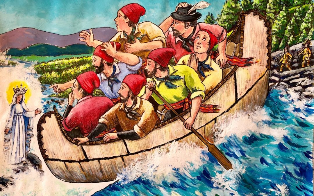 The image of Mary seen in the whirlwind | Histoire Sainte du Canada